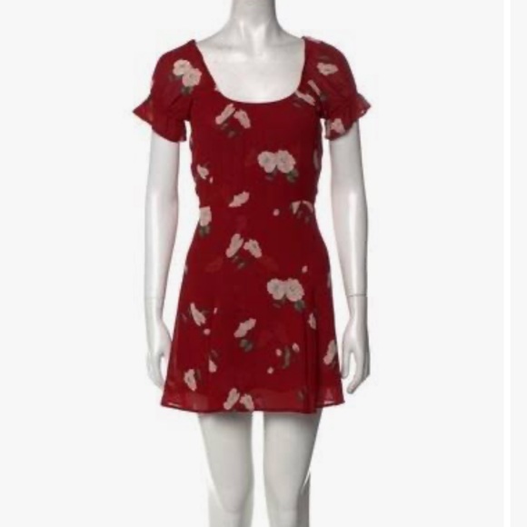 Reformation | Dresses | Reformation Red Floral Dress | Poshmark